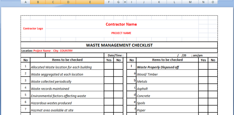 Waste Management Plan Template for Construction [Editable] | KaizenHSE